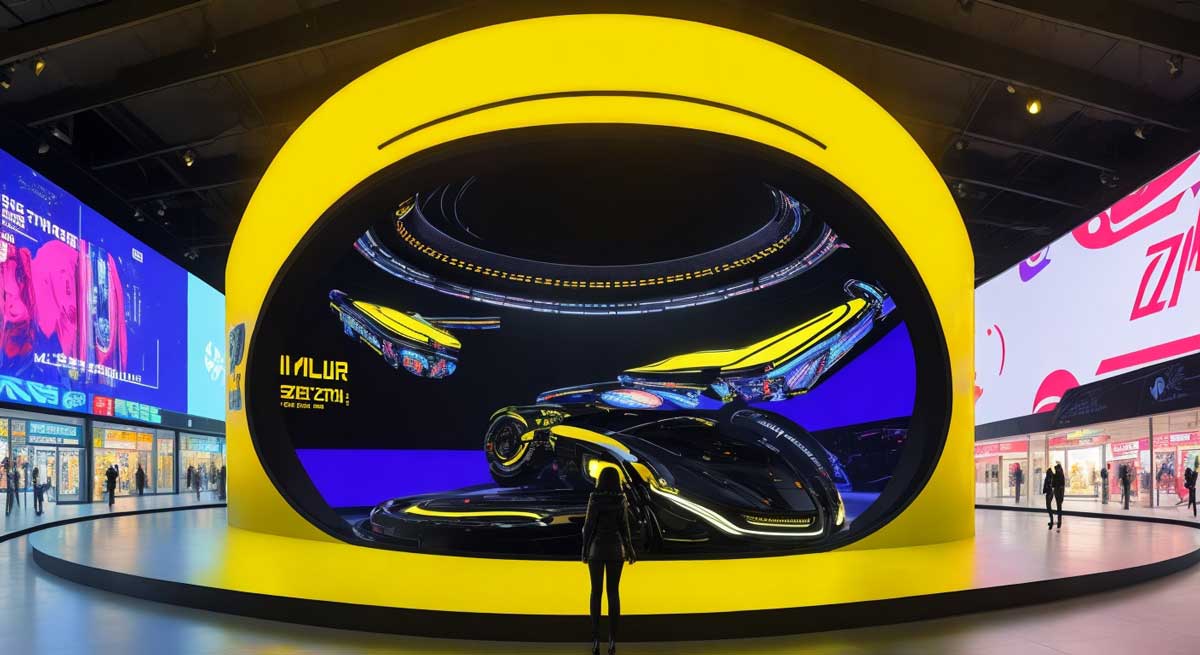 1° Irregular, Circular LED Screens: Creative Display Design
